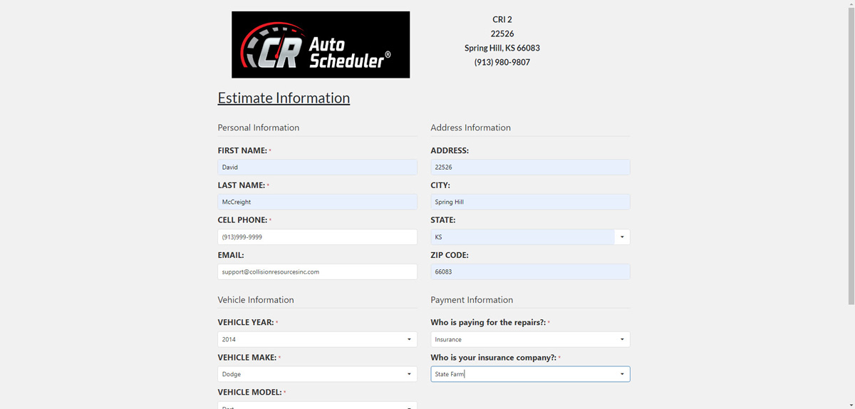 Auto Body Shop Scheduling Software for Estimate Appointments